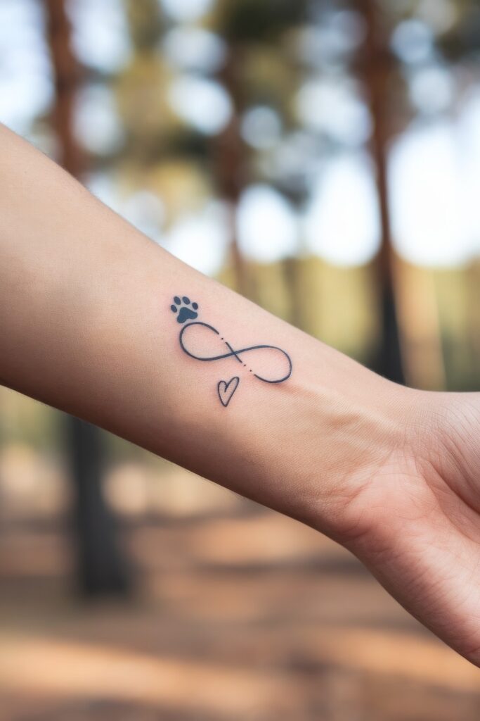43 Inspiring Dog Paws Infinity Tattoo Design Ideas – Skin And Needle