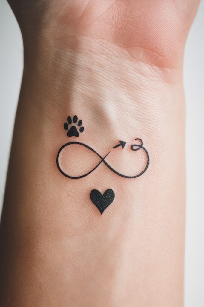 43 Inspiring Dog Paws Infinity Tattoo Design Ideas – Skin And Needle
