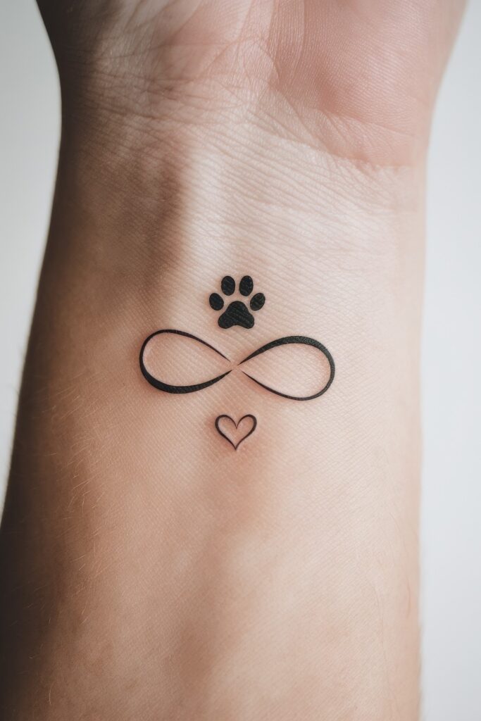 43 Inspiring Dog Paws Infinity Tattoo Design Ideas – Skin And Needle