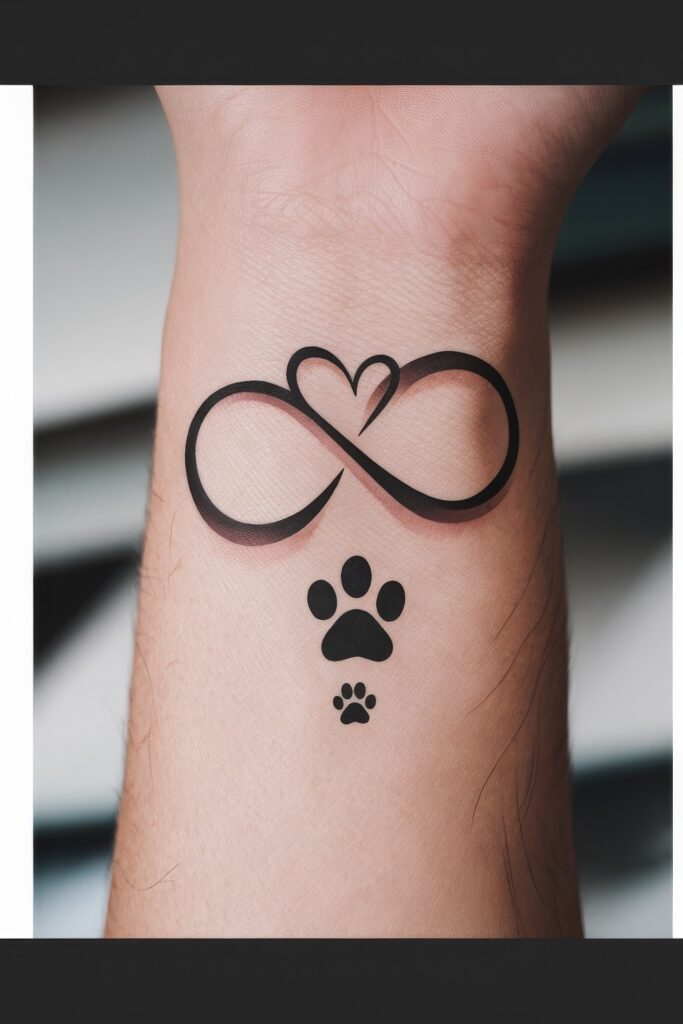 43 Inspiring Dog Paws Infinity Tattoo Design Ideas – Skin And Needle