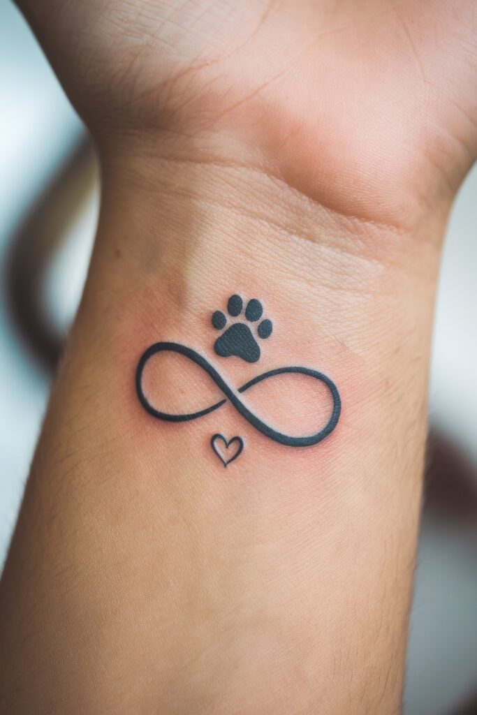 43 Inspiring Dog Paws Infinity Tattoo Design Ideas – Skin And Needle