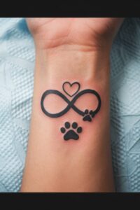 43 Inspiring Dog Paws Infinity Tattoo Design Ideas – Skin And Needle