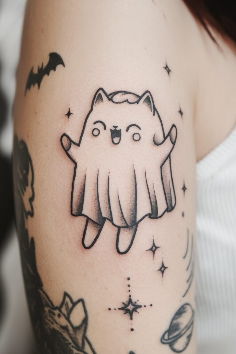 36 Ghost Tattoo Design Ideas to Haunt Your Imagination – Skin And Needle