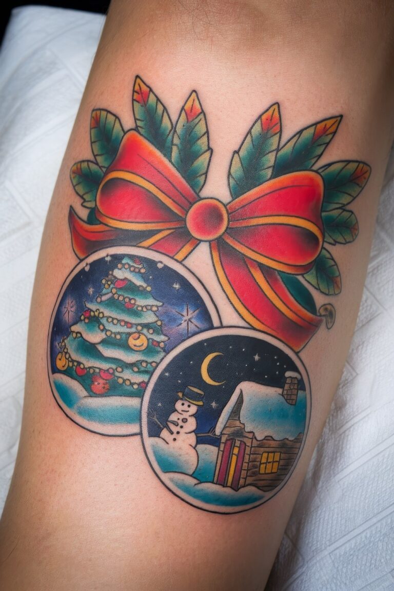 41 Christmas Tattoo Design Ideas to Celebrate the Season – Skin And Needle