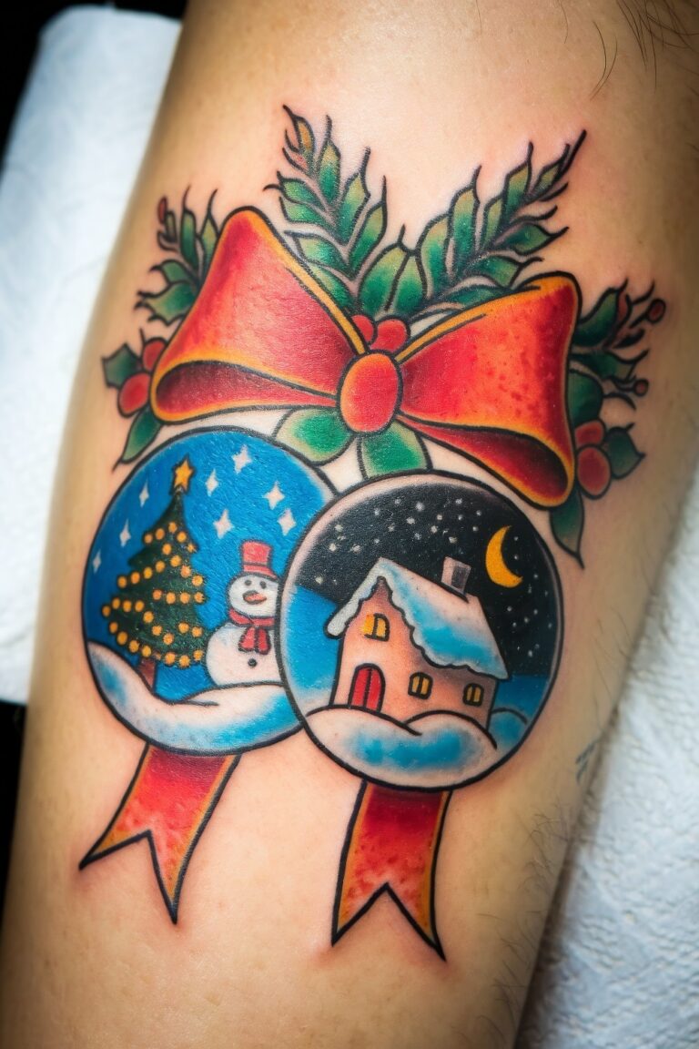 41 Christmas Tattoo Design Ideas to Celebrate the Season – Skin And Needle