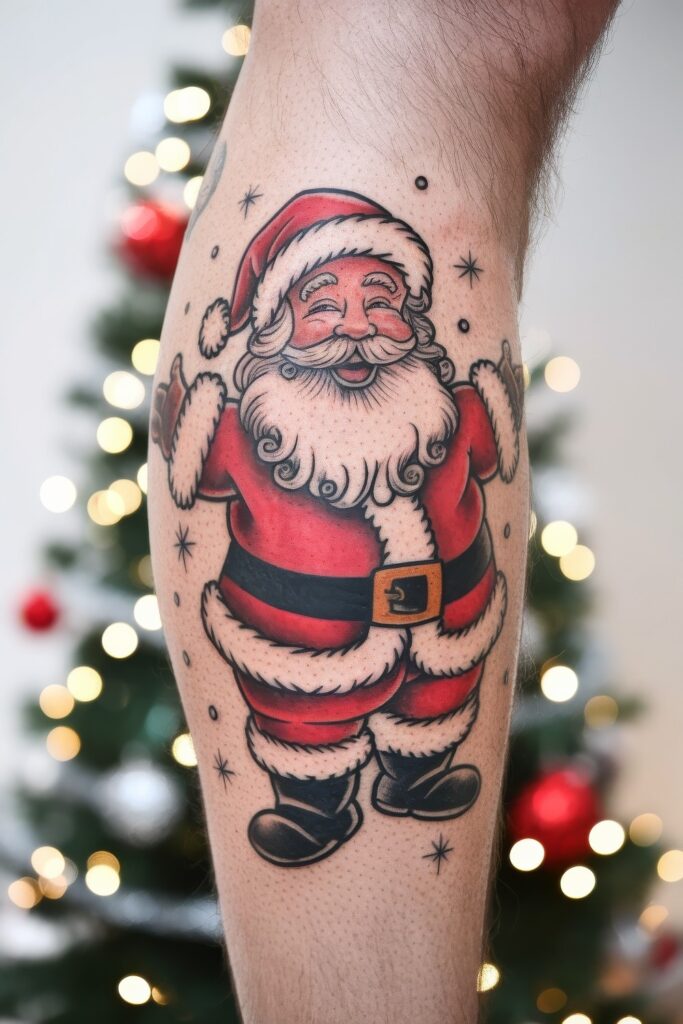 56 Festive Santa Claus Tattoo Design Ideas to Spread Holiday Cheer ...