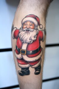 56 Festive Santa Claus Tattoo Design Ideas to Spread Holiday Cheer ...
