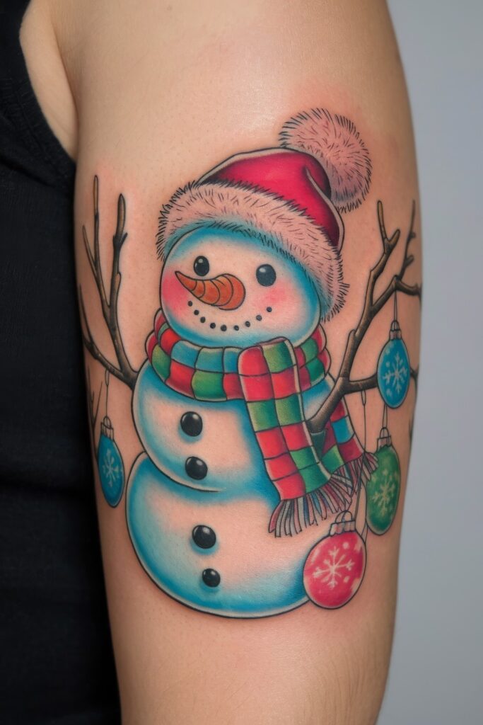 25 Adorable Snowman Tattoo Design Ideas – Skin And Needle