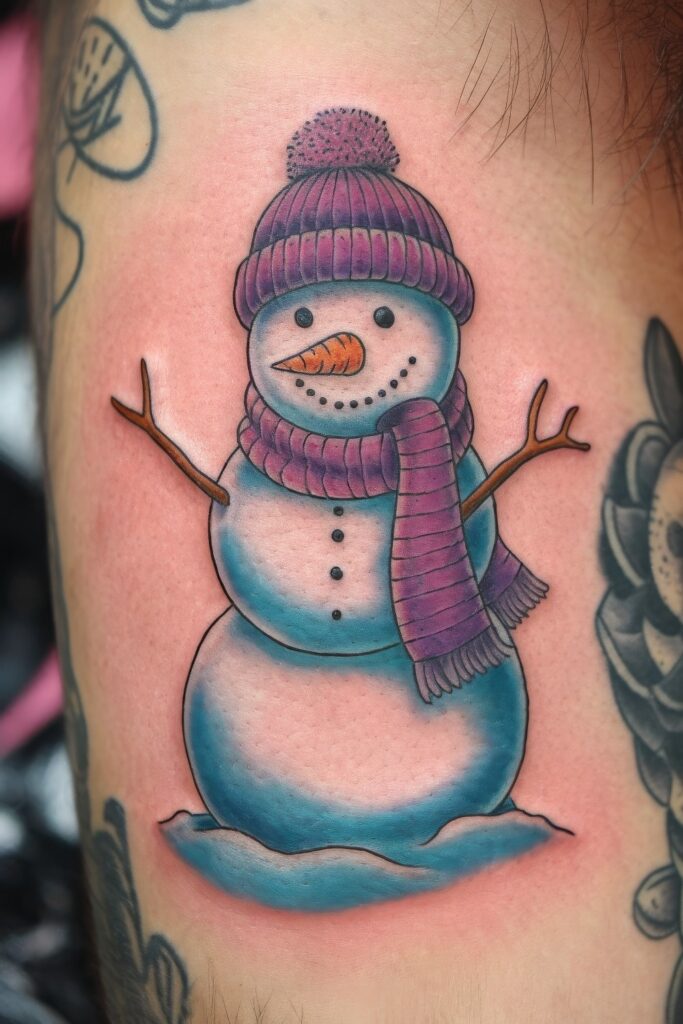 25 Adorable Snowman Tattoo Design Ideas – Skin And Needle