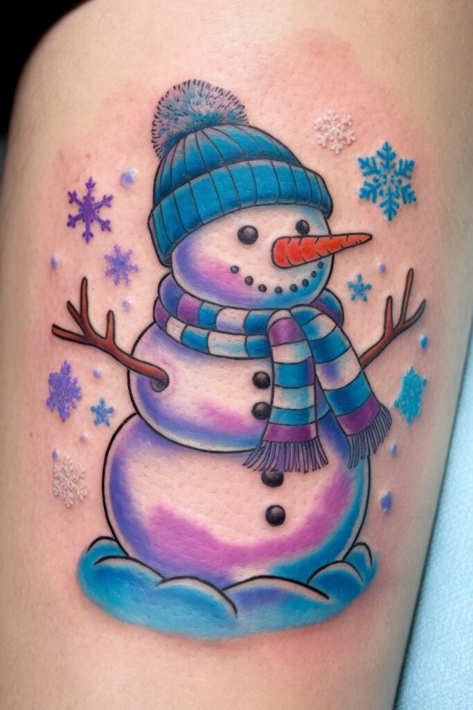 25 Adorable Snowman Tattoo Design Ideas – Skin And Needle