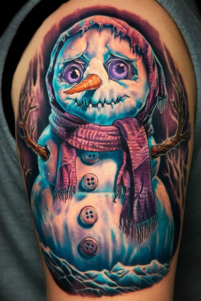 25 Adorable Snowman Tattoo Design Ideas – Skin And Needle