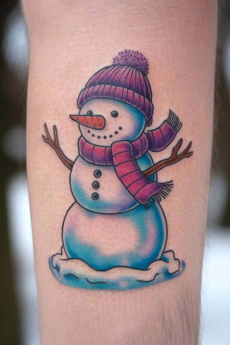 25 Adorable Snowman Tattoo Design Ideas – Skin And Needle