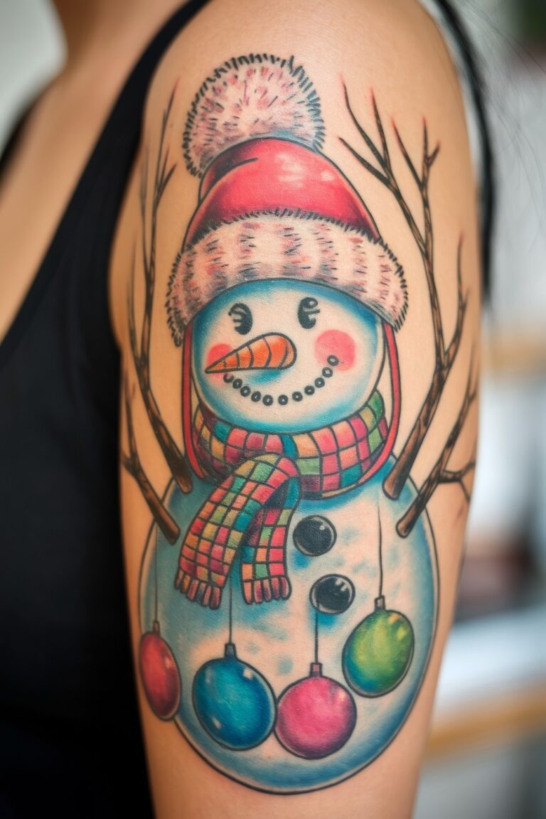 25 Adorable Snowman Tattoo Design Ideas – Skin And Needle