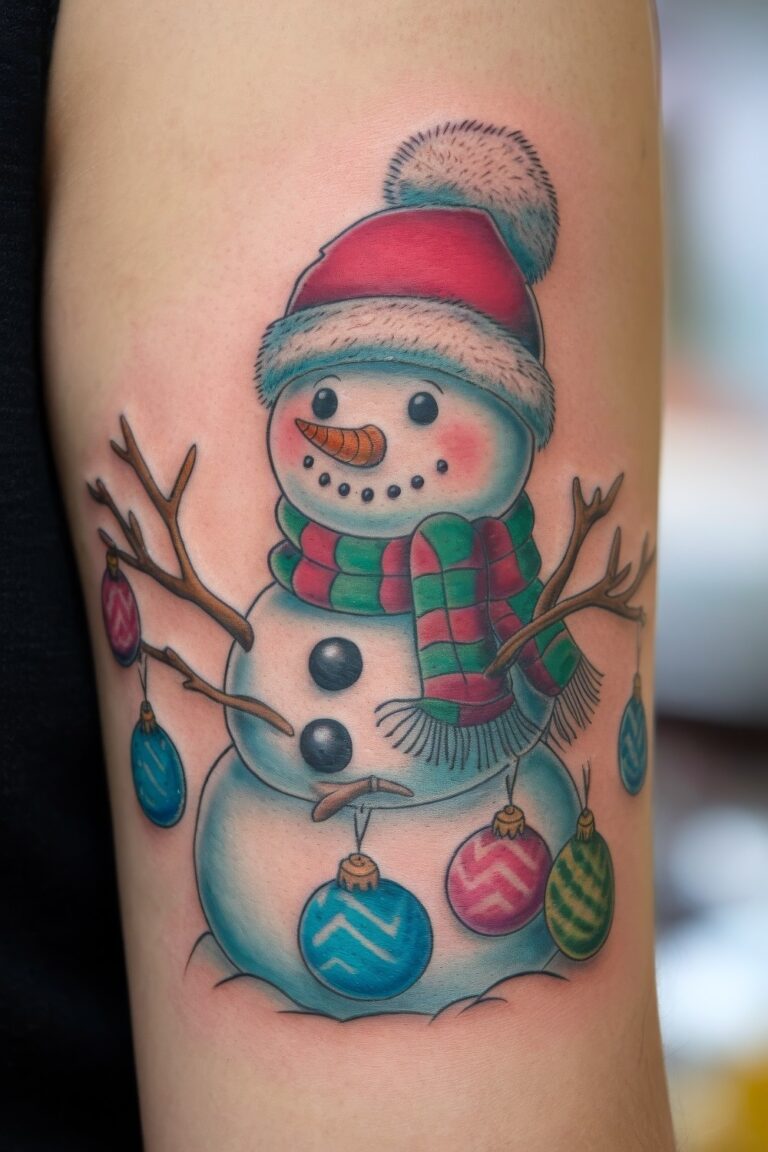25 Adorable Snowman Tattoo Design Ideas – Skin And Needle