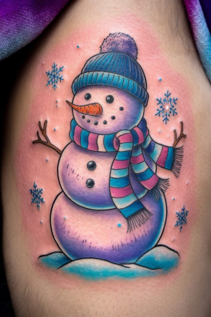 25 Adorable Snowman Tattoo Design Ideas – Skin And Needle