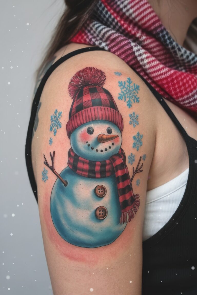 25 Adorable Snowman Tattoo Design Ideas – Skin And Needle