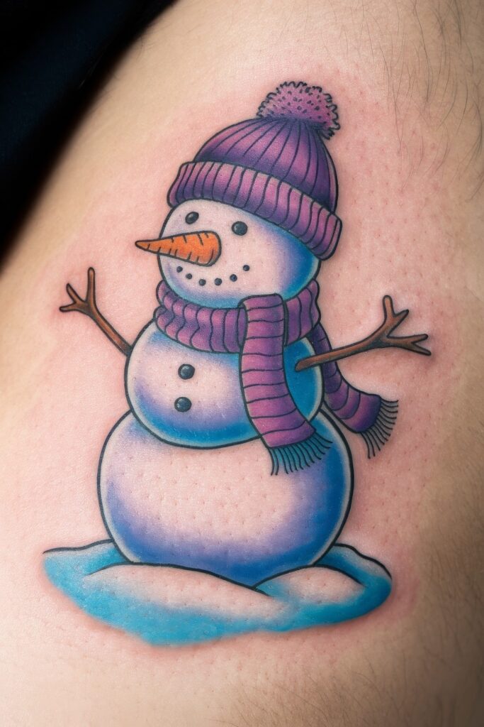 25 Adorable Snowman Tattoo Design Ideas – Skin And Needle