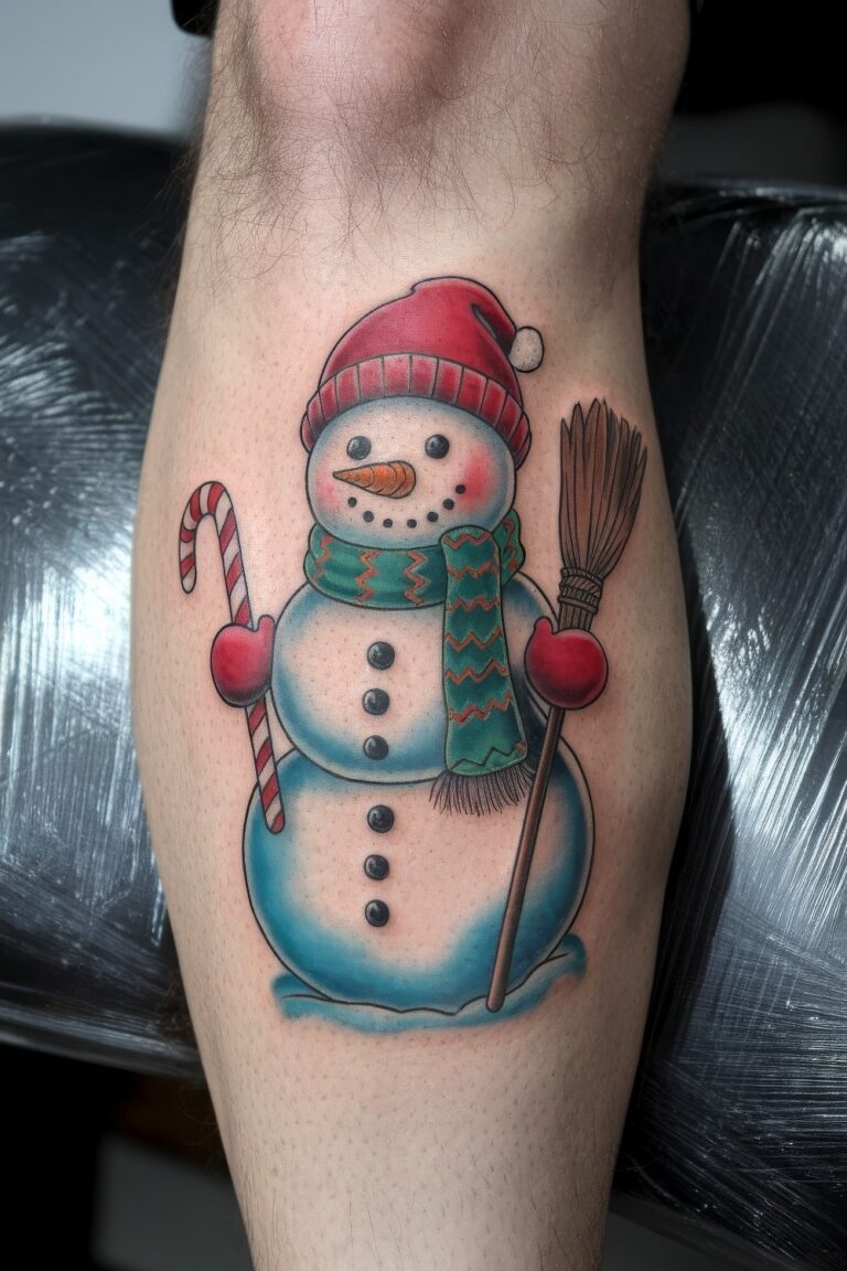 25 Adorable Snowman Tattoo Design Ideas – Skin And Needle