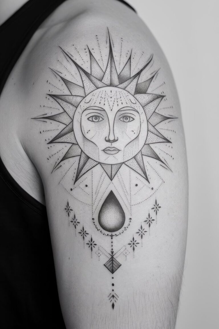 18 Stunning Sun Tattoo Design Ideas to Brighten Your Ink Collection ...