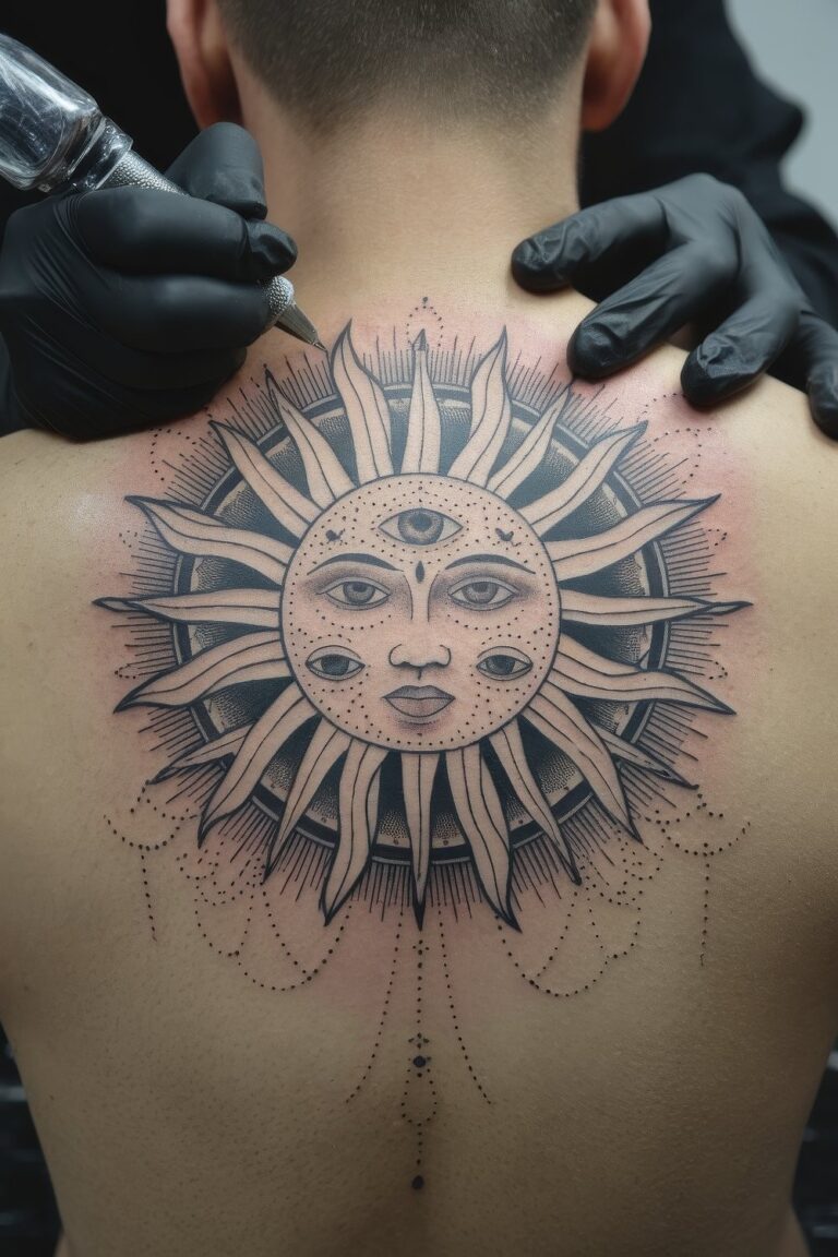 18 Stunning Sun Tattoo Design Ideas to Brighten Your Ink Collection ...